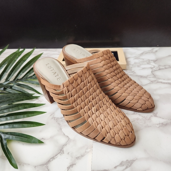 1. State | Shoes | State Licha Woven Leather Mules Shoes | Poshmark